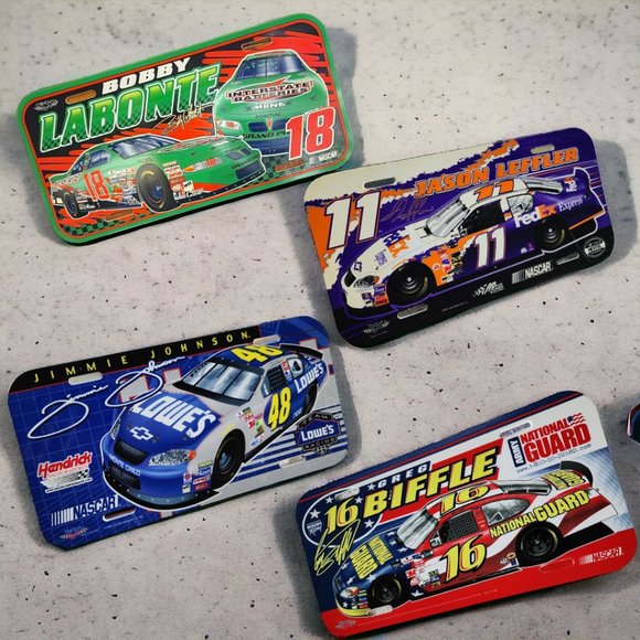 Nascar | Other | Vintage Nascar Vinyl Plates Qty 4 | Poshmark